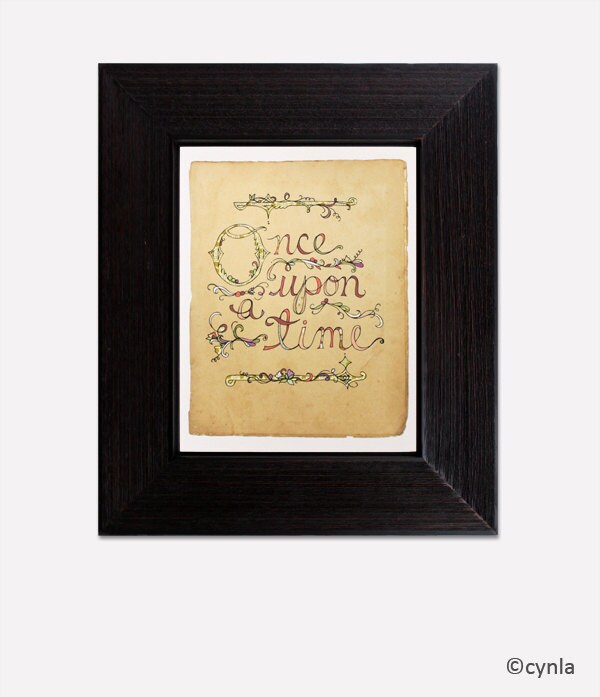 Once Upon a Time PRINT 8x10 Modern Nursery Print Love - Etsy