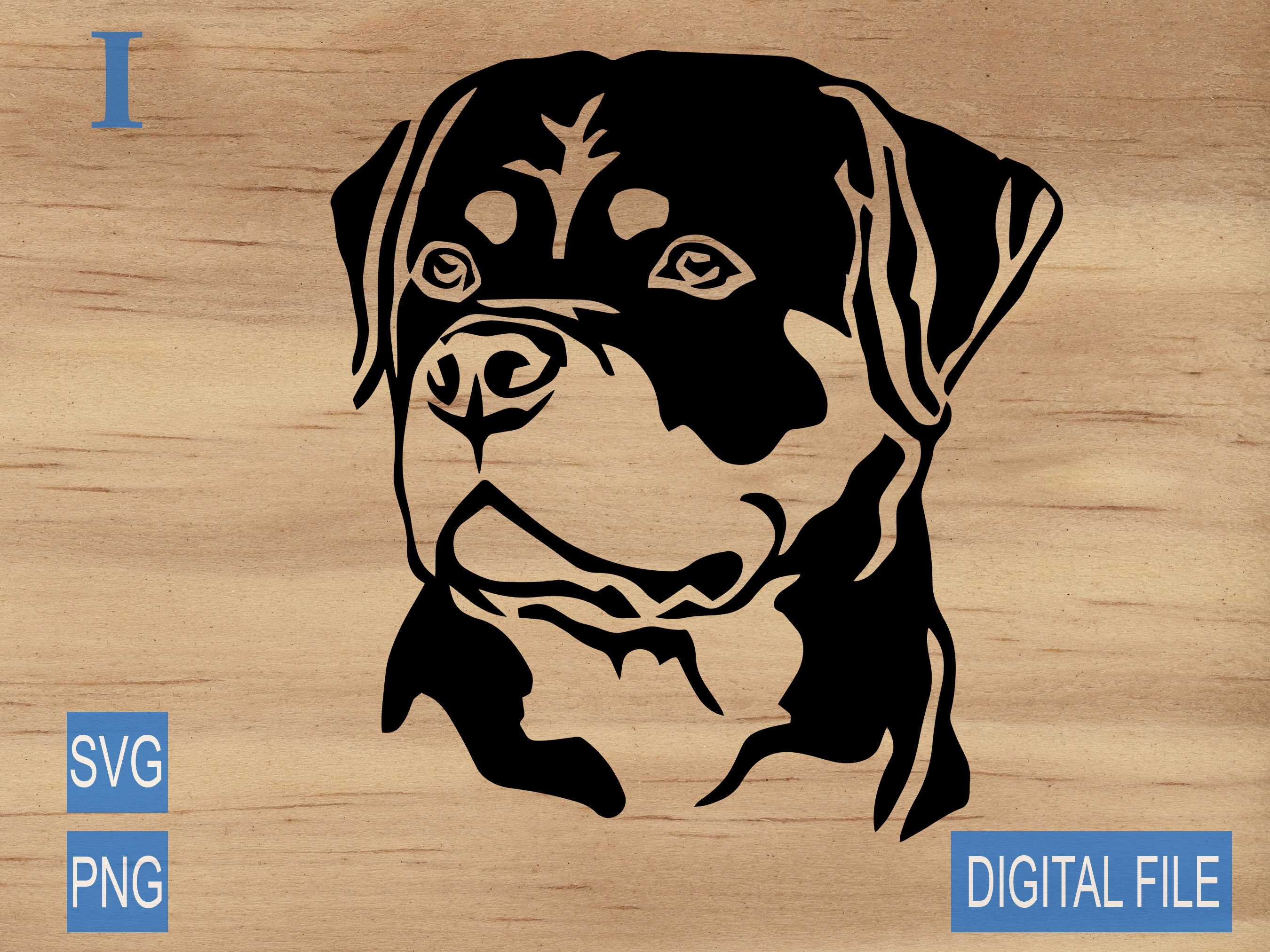 DXF with docked tail - Digital Download Dog Silhouette Rottweiler ...