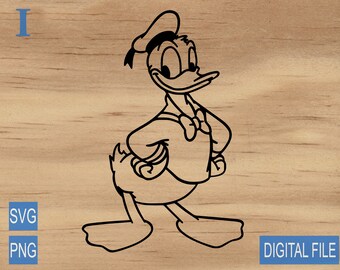 Donald Duck Svg - Etsy