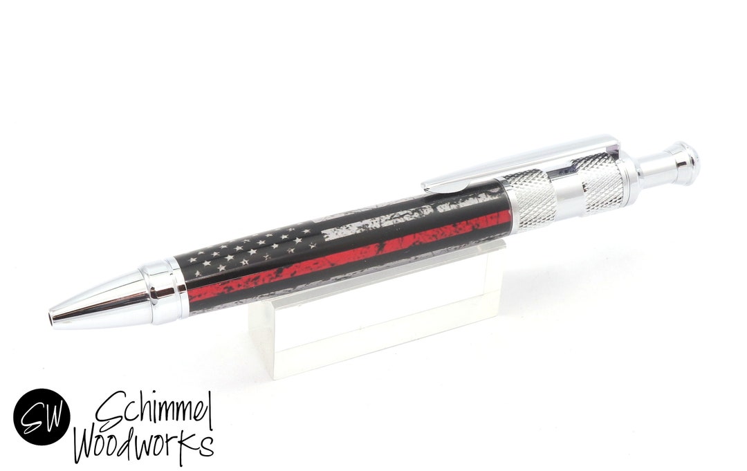 USA Thin Red Line Pen - Etsy