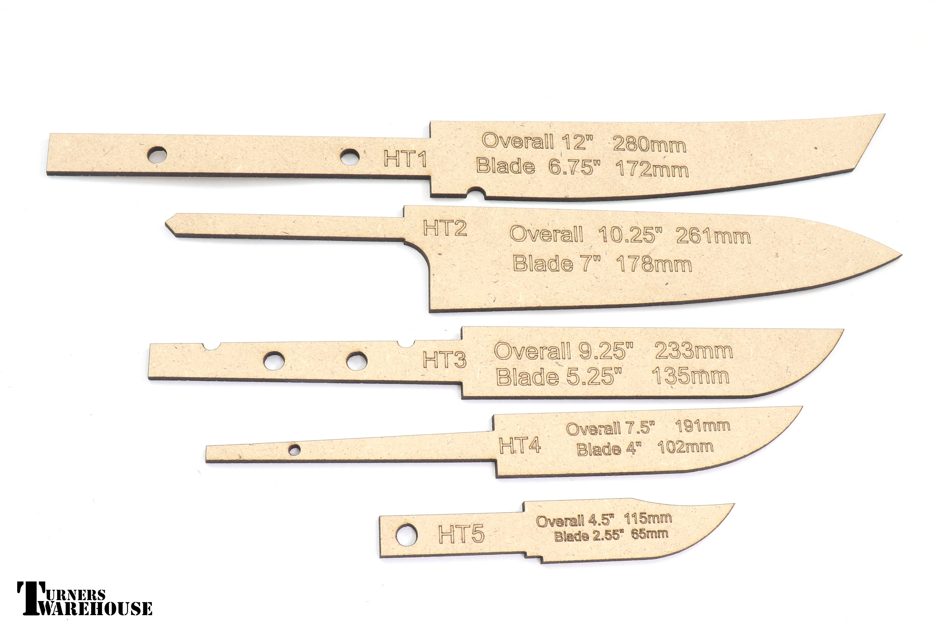 Knife Template - Kitchen Knife, Hunting Knife, Cleaver, Hatchet, Hidden ...