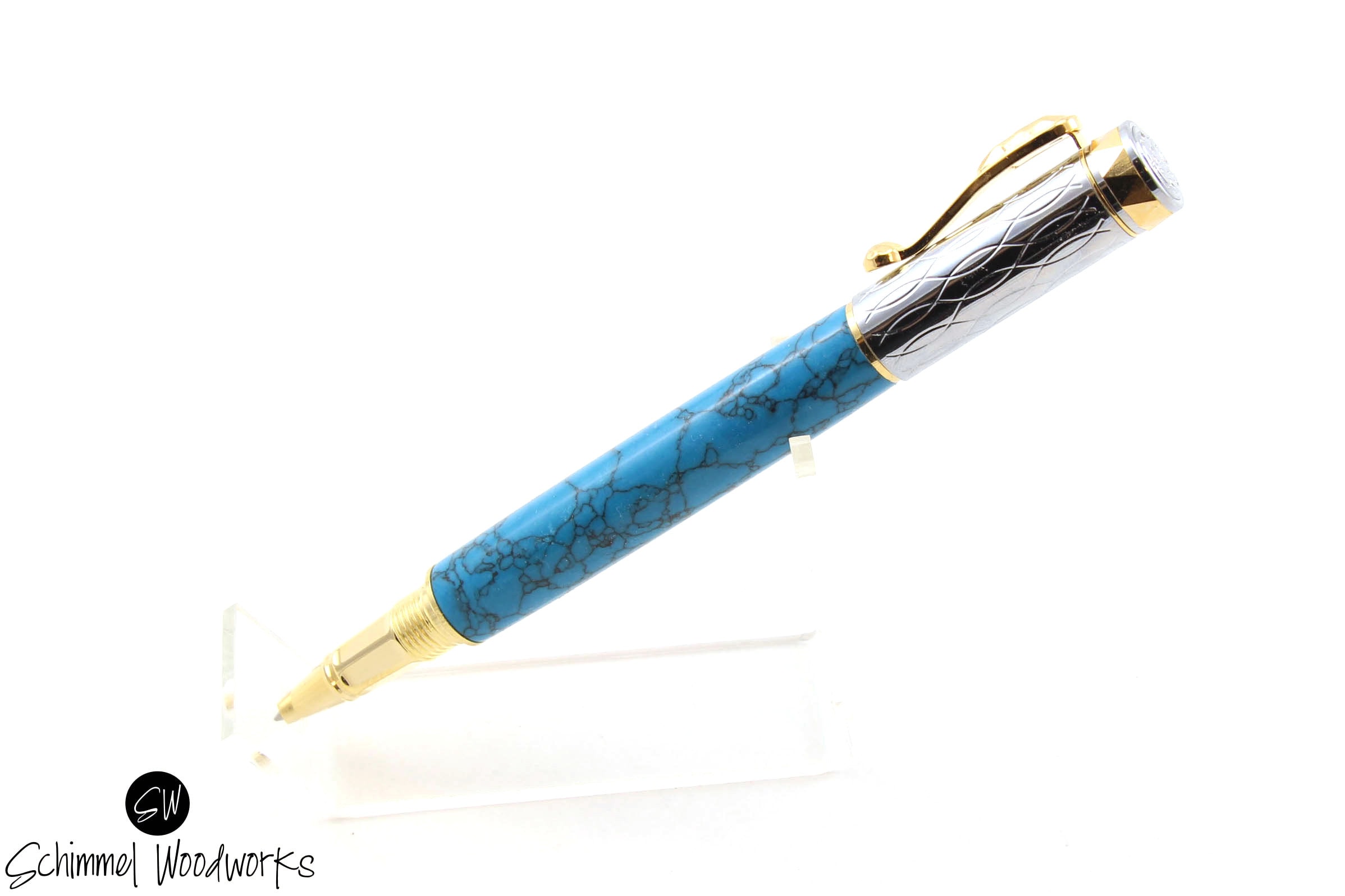 Blue Marble Pen - Etsy Ireland