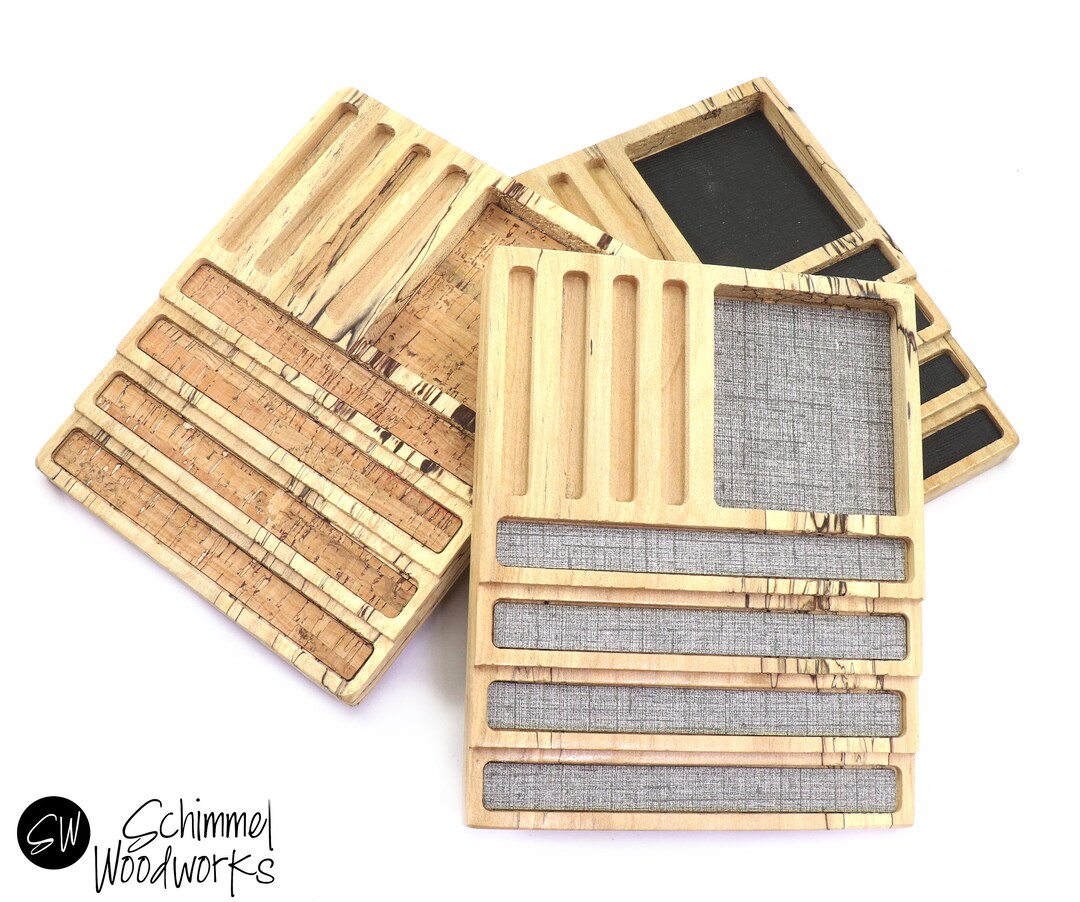 Spalted Maple Fountain Pen Tray With Desk Organizer. Slot for Extra ...