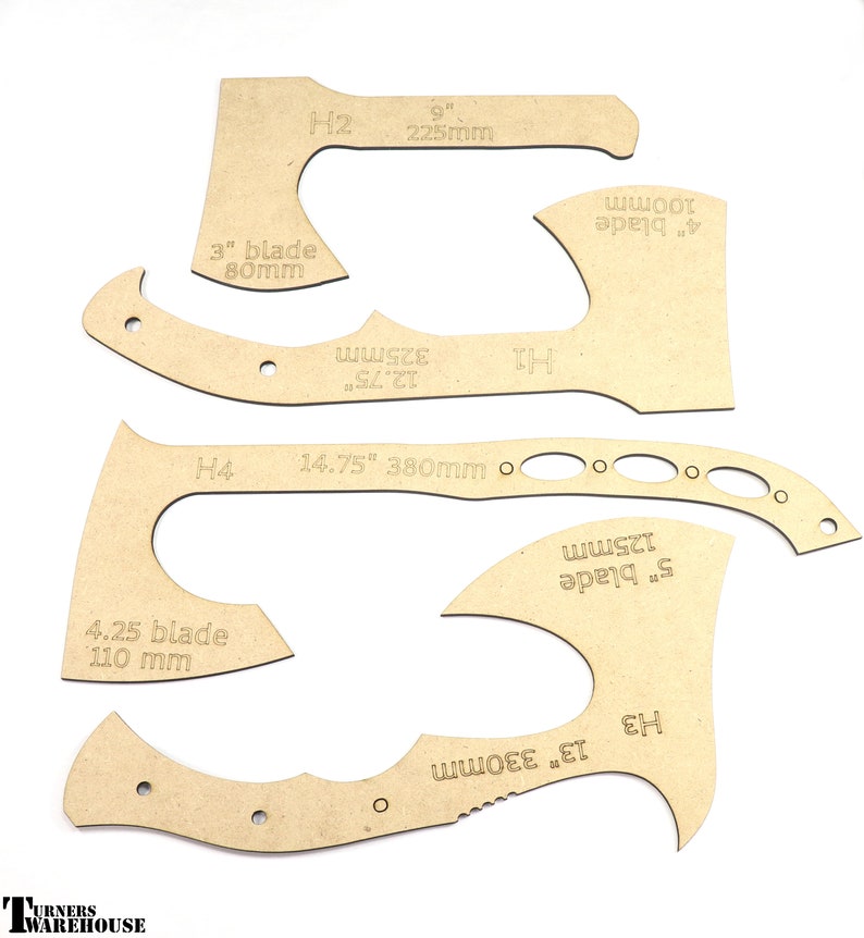 Knife Template - Kitchen Knife, Hunting Knife, Cleaver, Hatchet, Hidden ...
