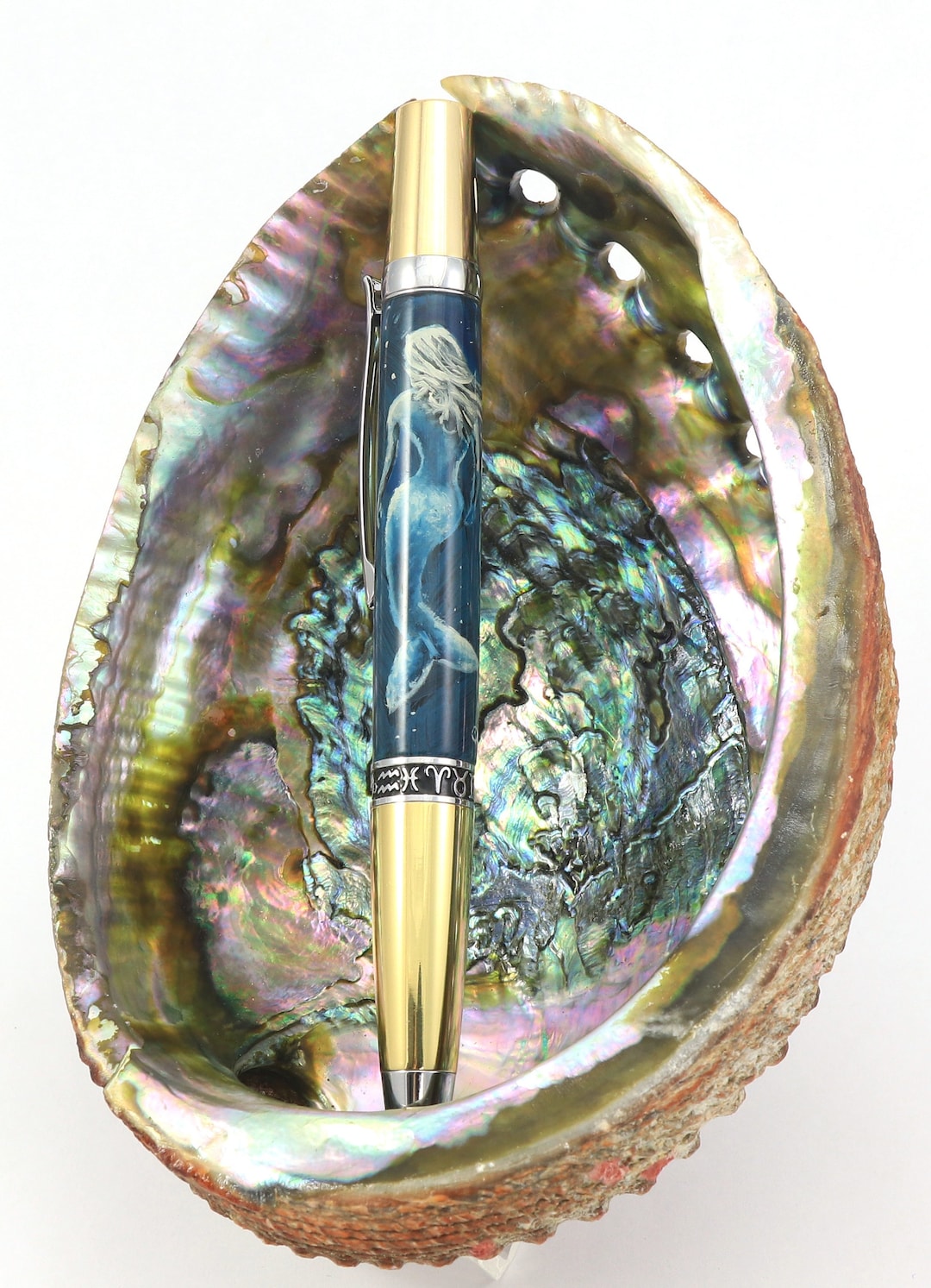 Under the Sea - Mermaid Pen Hand Painted Mermaid Zodiac Pen - Etsy
