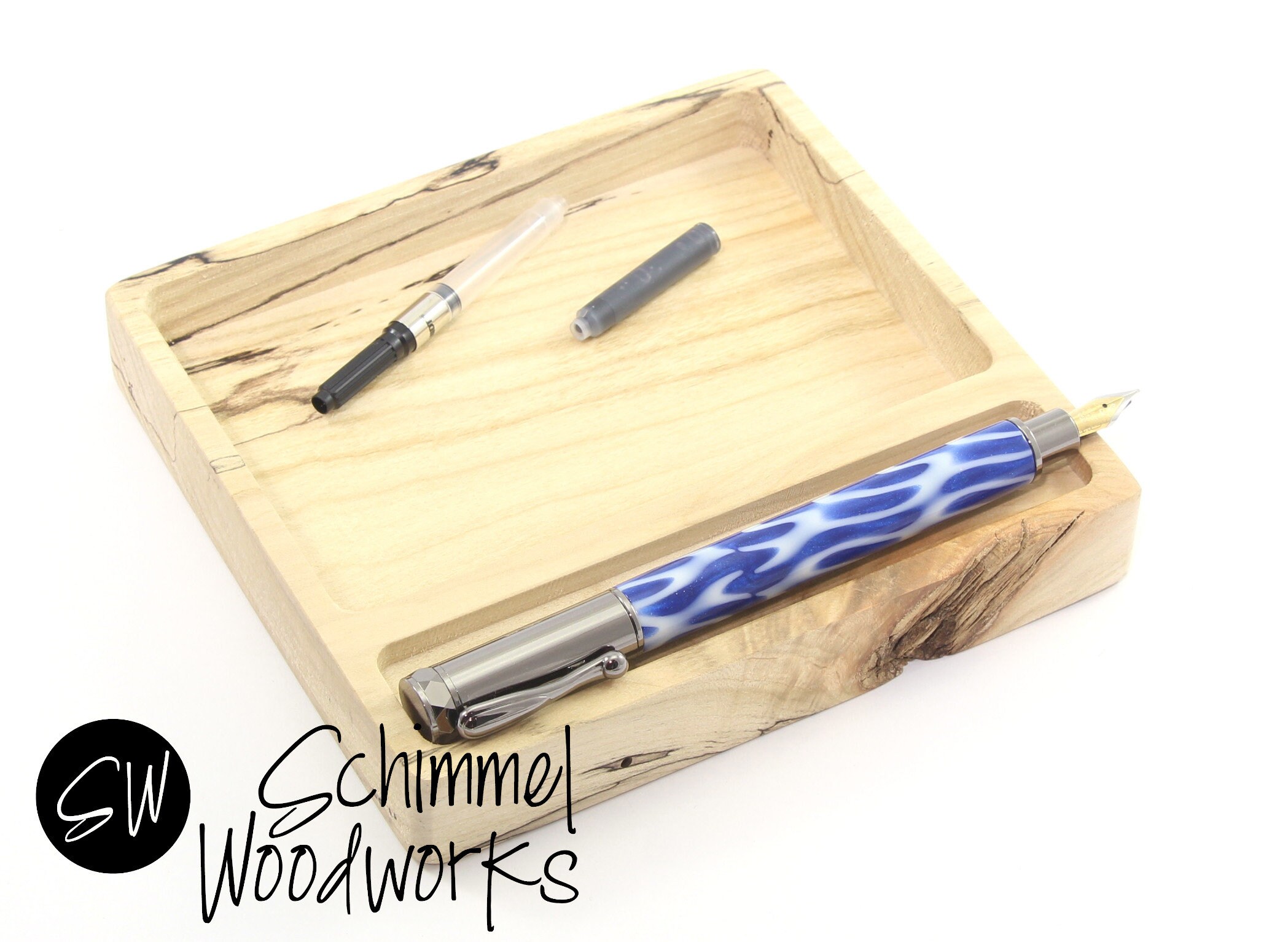 Spalted Maple Fountain Pen Display - Etsy