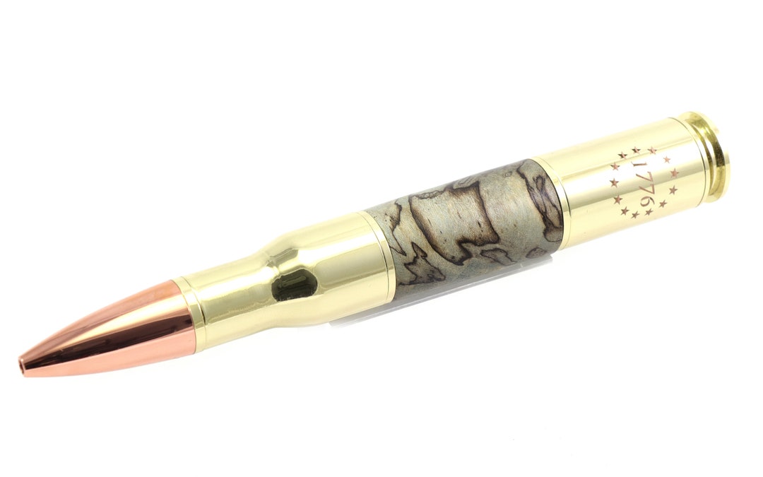 Spalted Wood Large Bolt Action Bullet Pen - Etsy