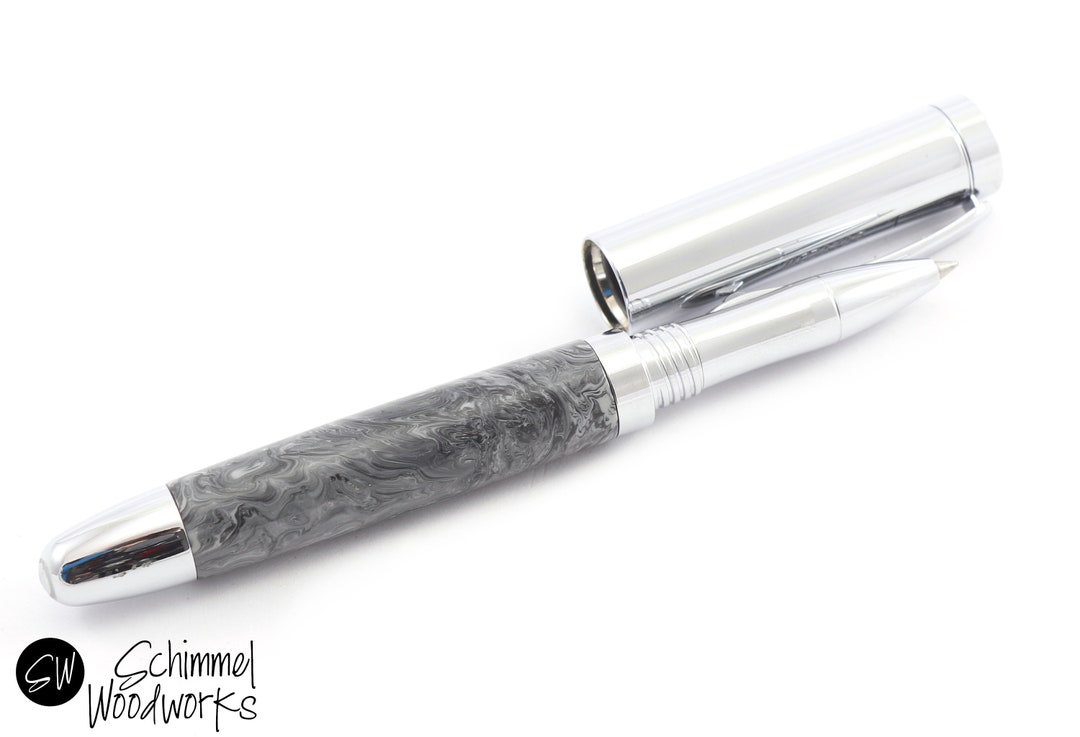 Faux Damascus Rollerball Pen - Etsy