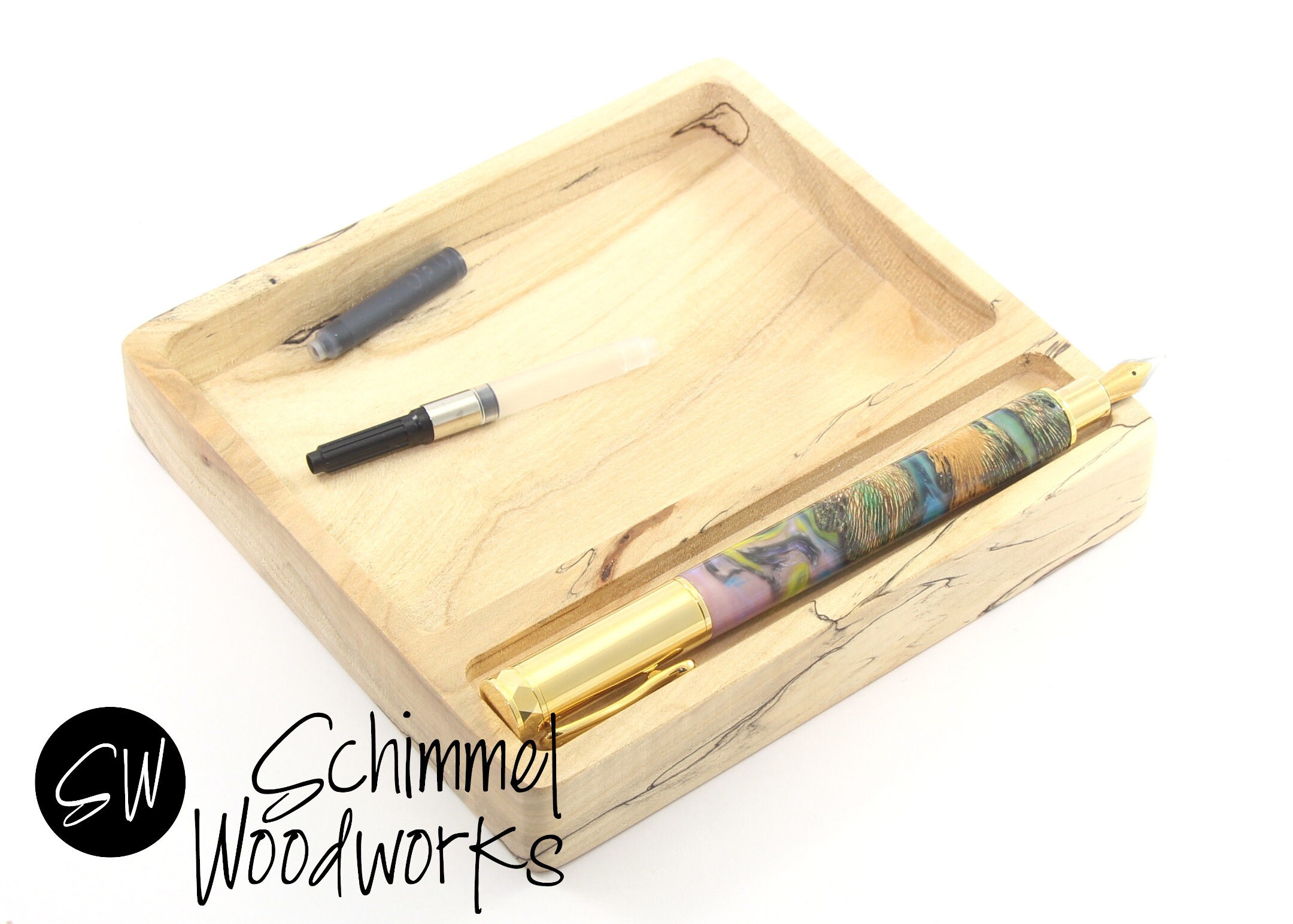 Spalted Maple Fountain Pen Display - Etsy