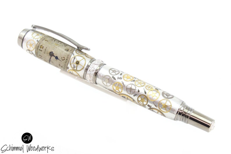 Elgin Fountain Pen Vintage Elgin Watch Part Pen Black - Etsy