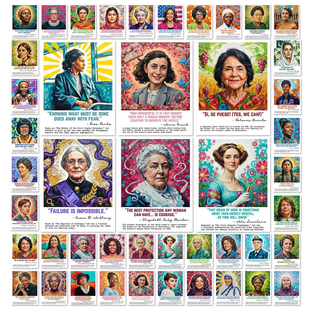 Women's History Month Posters, Set of 44 Bulletin Board Displays ...
