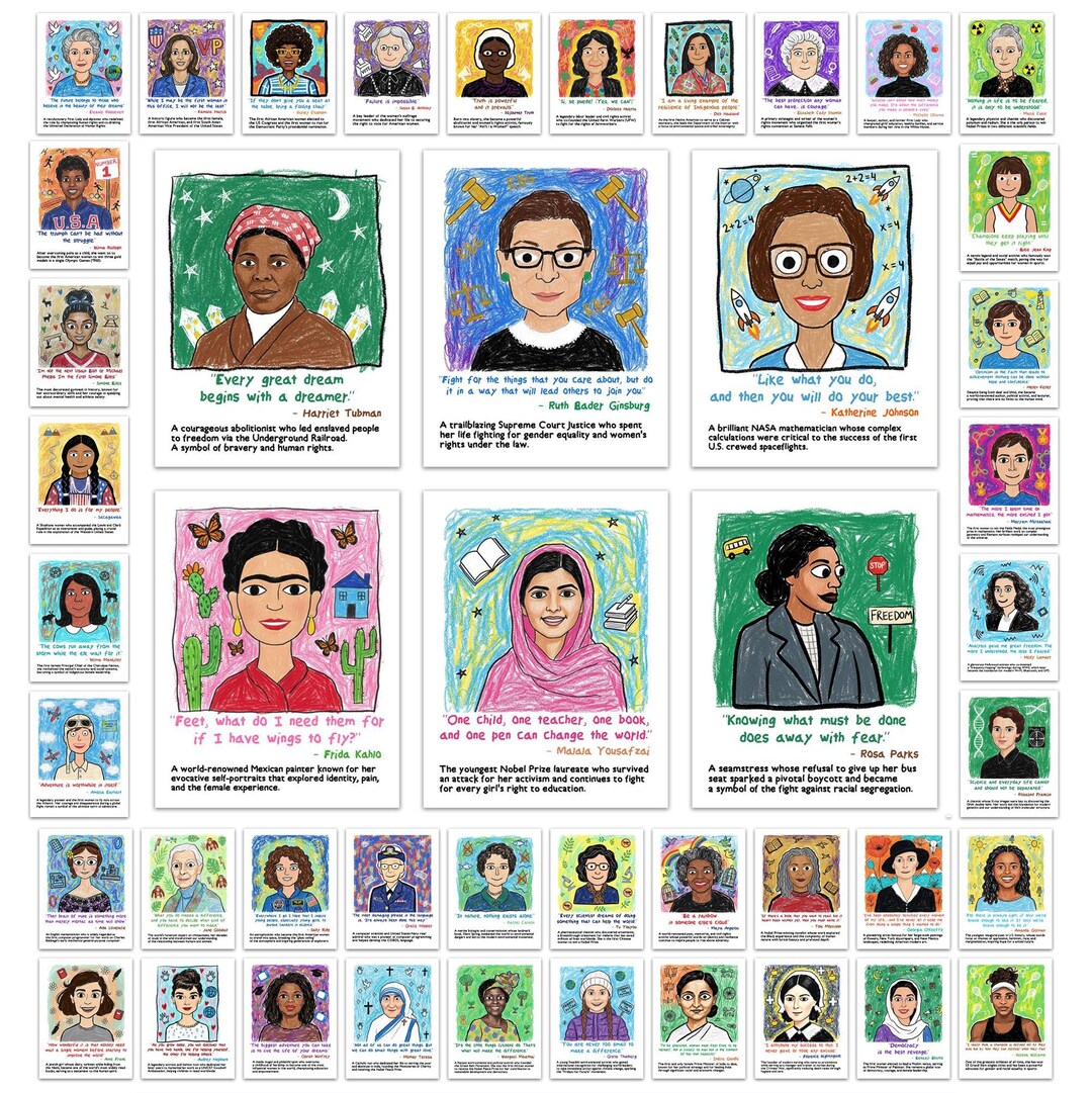 Women's History Month Posters, Set of 50 Bulletin Board Displays ...
