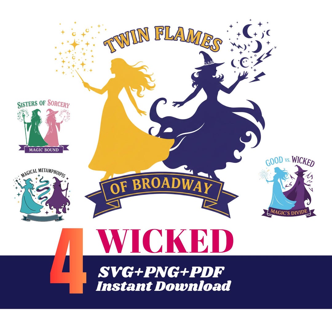 Wicked Svg,wicked Png,wicked Movie Bundle,wicked Designs, Wicked Pink ...