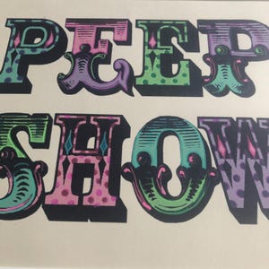 Peep Show Print, Circus Sign, Adult Print, Funny Quote, Bathroom Poster ...