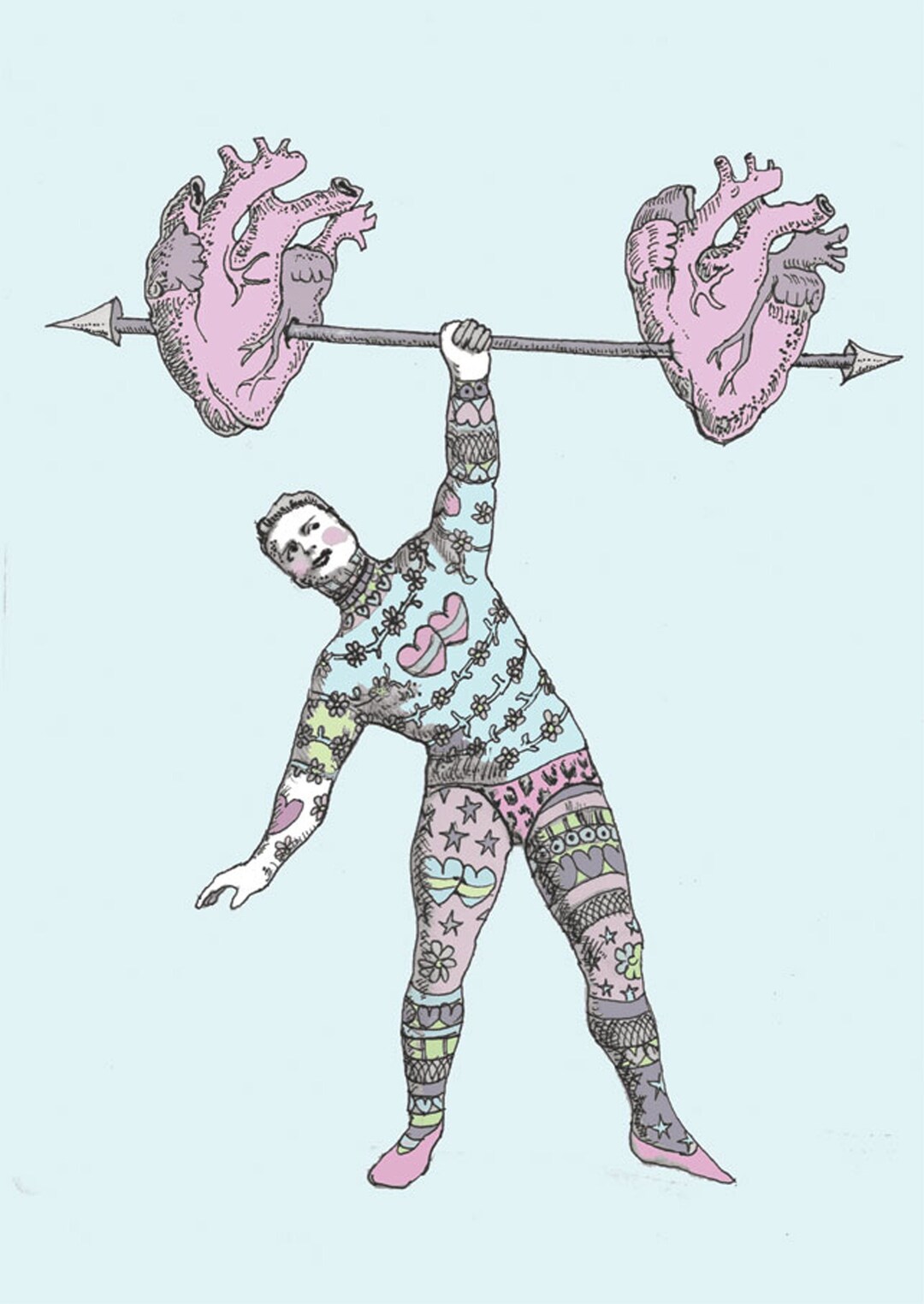 Circus Strongman Birthday Card for Fiancé Weightlifter - Etsy