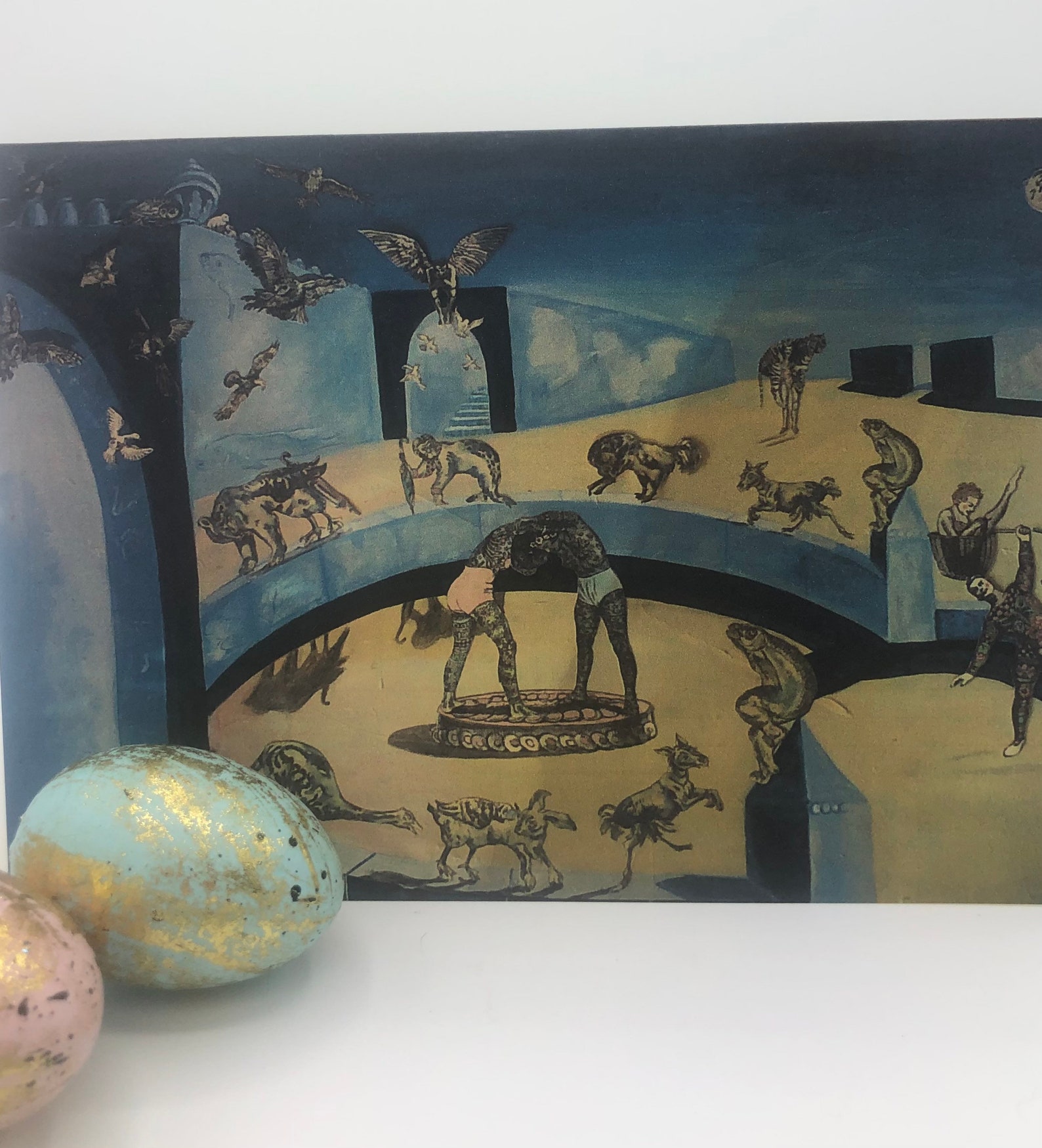 Surreal birthday card freak show card circus card | Etsy