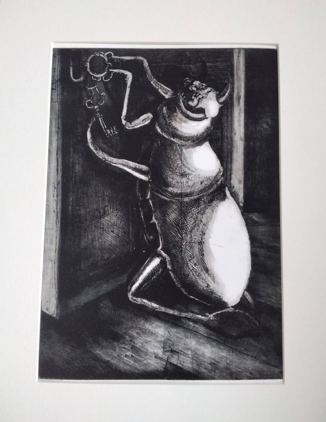 Kafka Etching Print, Franz Kafka Metamorphosis, Surreal Metamorphosis ...