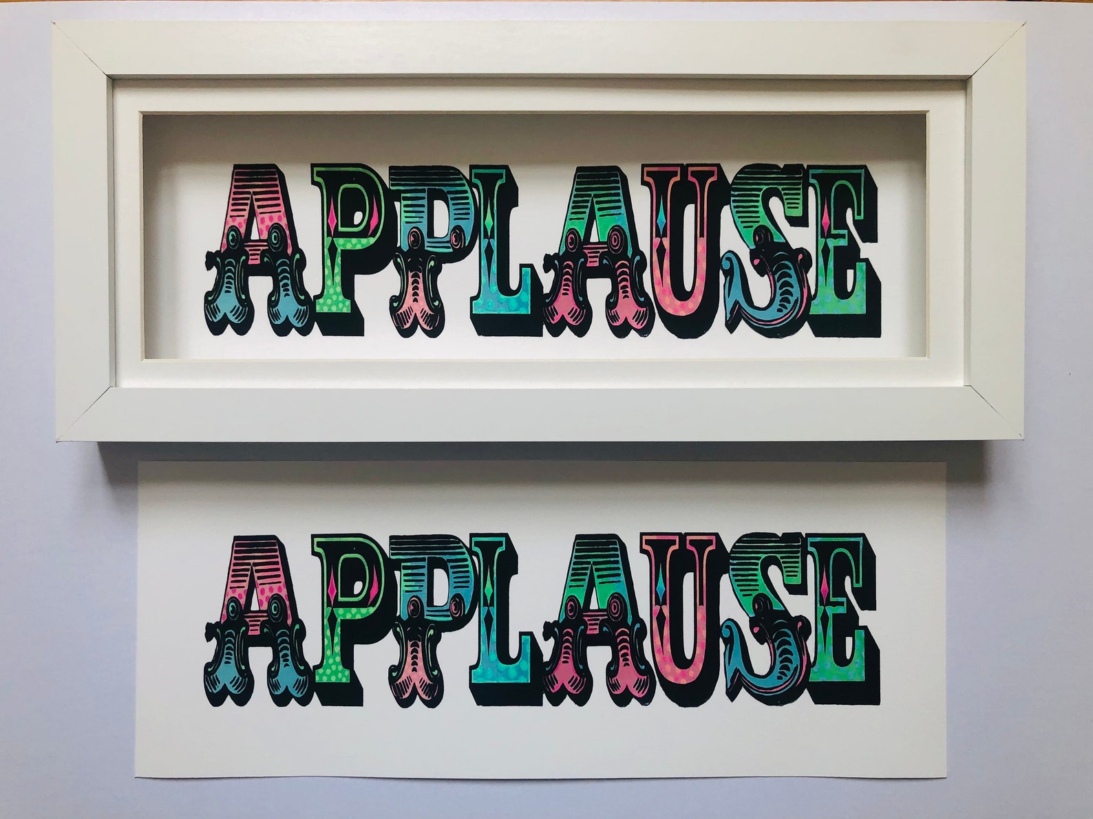 Applause Sign, Circus Sign, Adult Print, Encouragement Art, Bar Sign ...