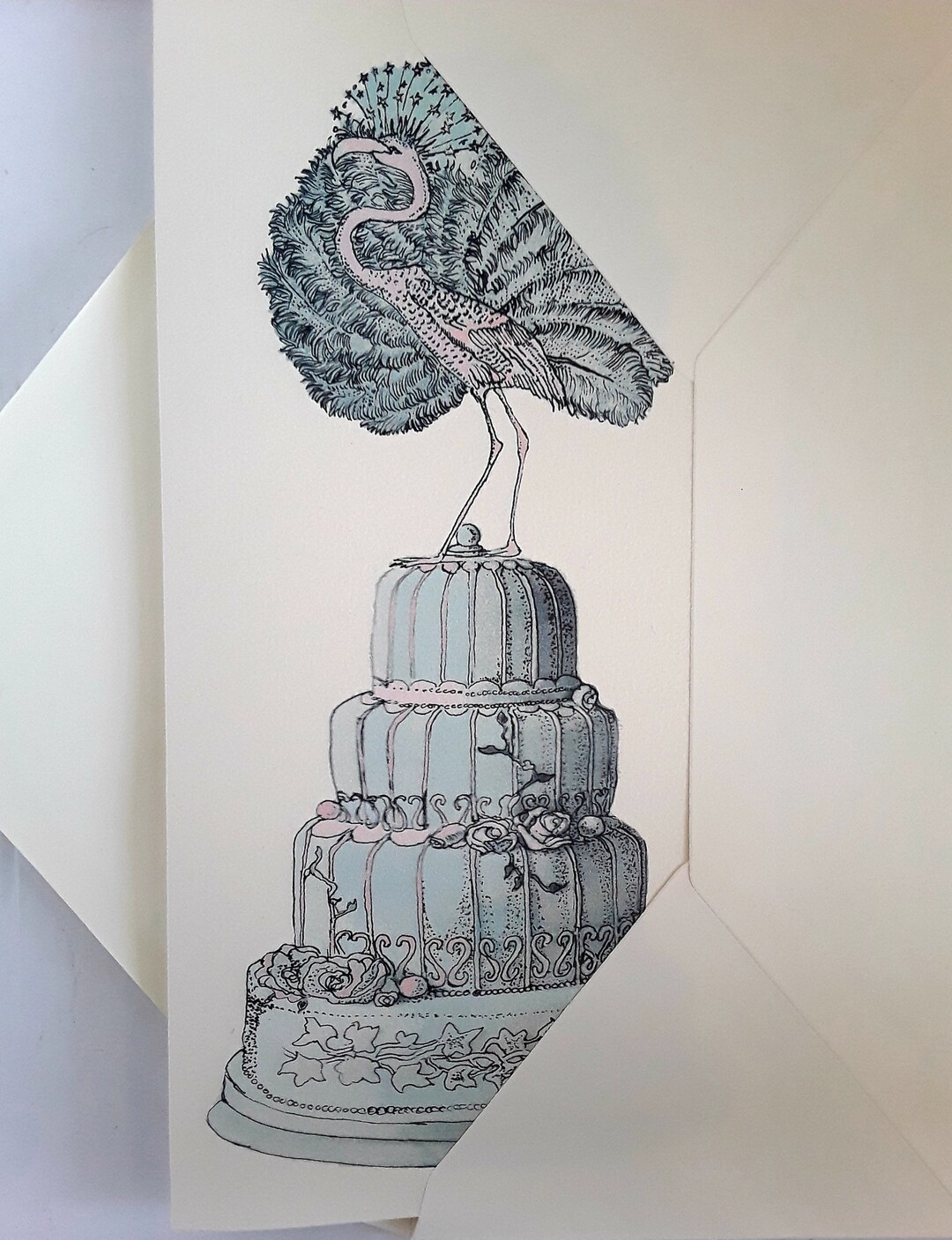 Peacock Card, Peacock Birthday Card, Wedding Card, Engagement Card ...