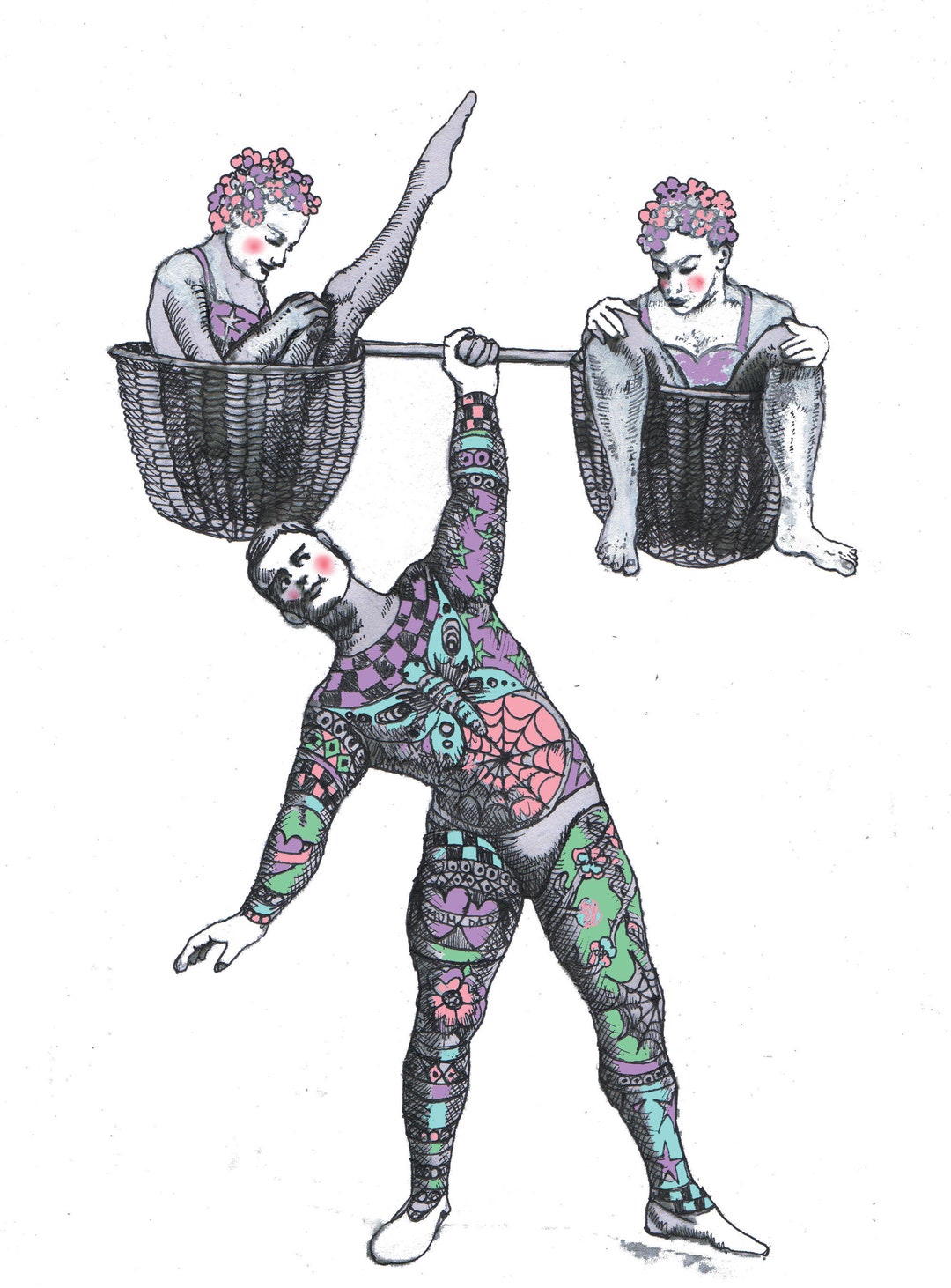 Strongman Birthday Card, Birthday Card for Twins, Weightlifter, Tattoo ...