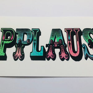 Applause Sign, Circus Sign, Adult Print, Encouragement Art, Bar Sign ...