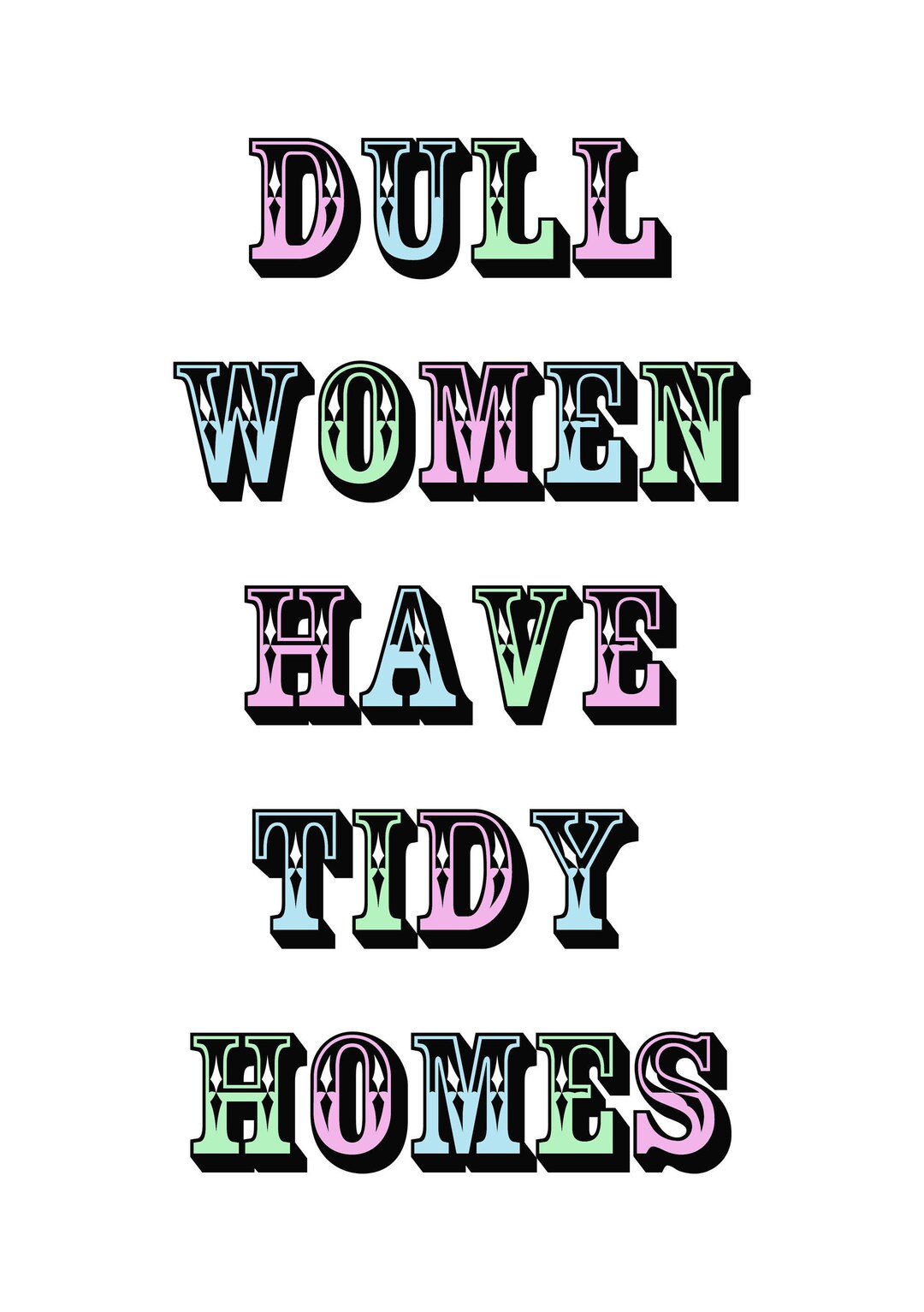 Dull Women Have Tidy Homes, Handmade Card, Birthday Card Mum, Wife ...