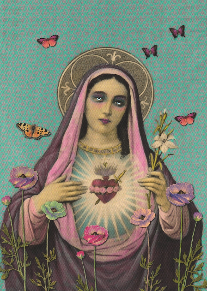 Religious Madonna Religious Birthday Card Religious Card Uk - Etsy