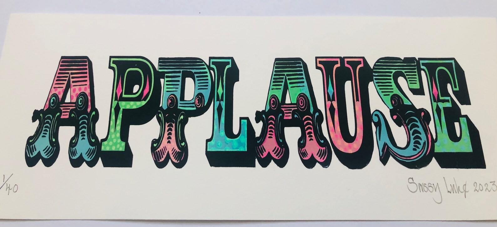 Applause Sign, Circus Sign, Adult Print, Encouragement Art, Bar Sign ...
