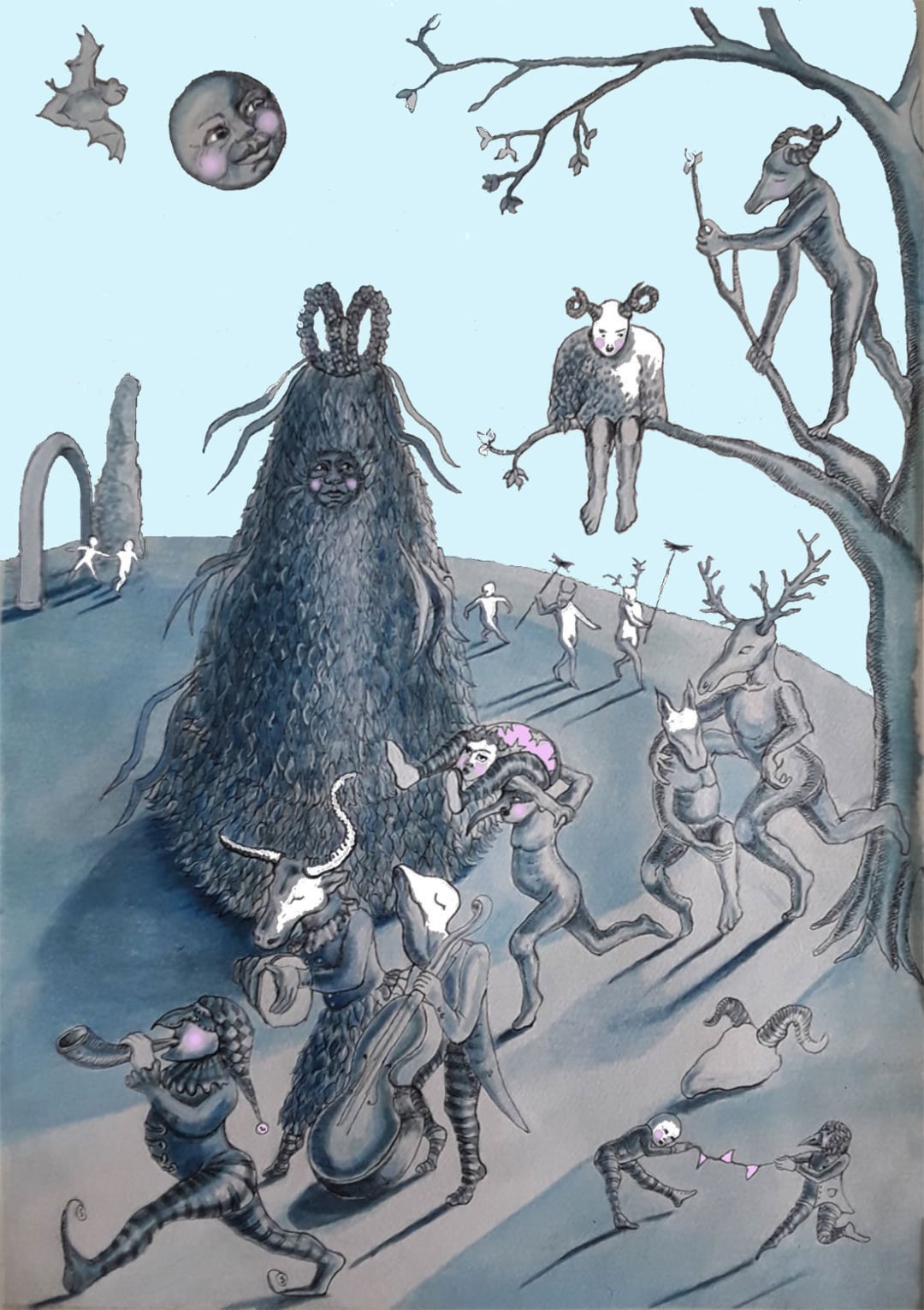 Green Man Art, Solstice Print, Jack in the Green, Pagan Greenman Print ...