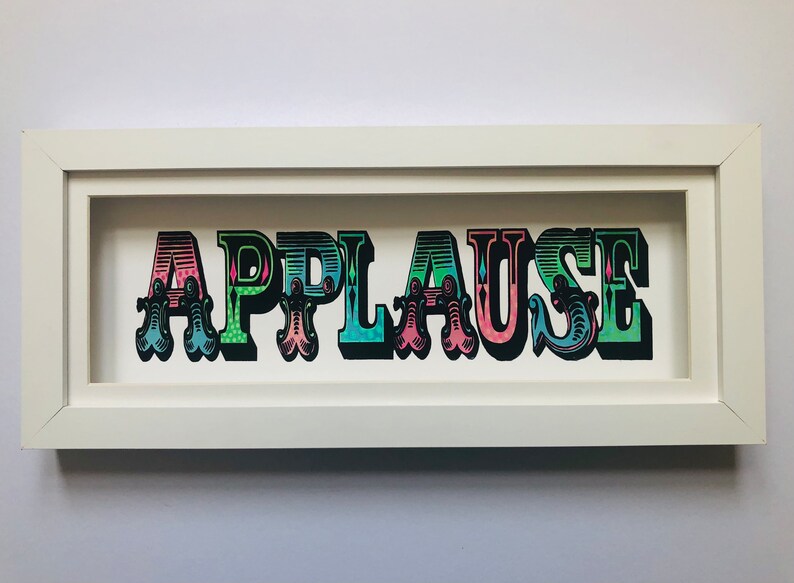 Applause Sign, Circus Sign, Adult Print, Encouragement Art, Bar Sign ...