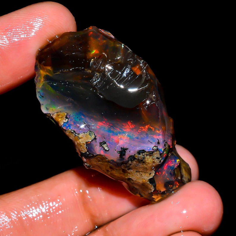 Natural Welo Fire Ethiopian Opal Rough Gemstone for Jewelry Making ...