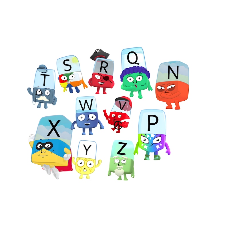 Alphablocks Printable Alphabet Letters, PNG Clipart Bundle, Uppercase ...