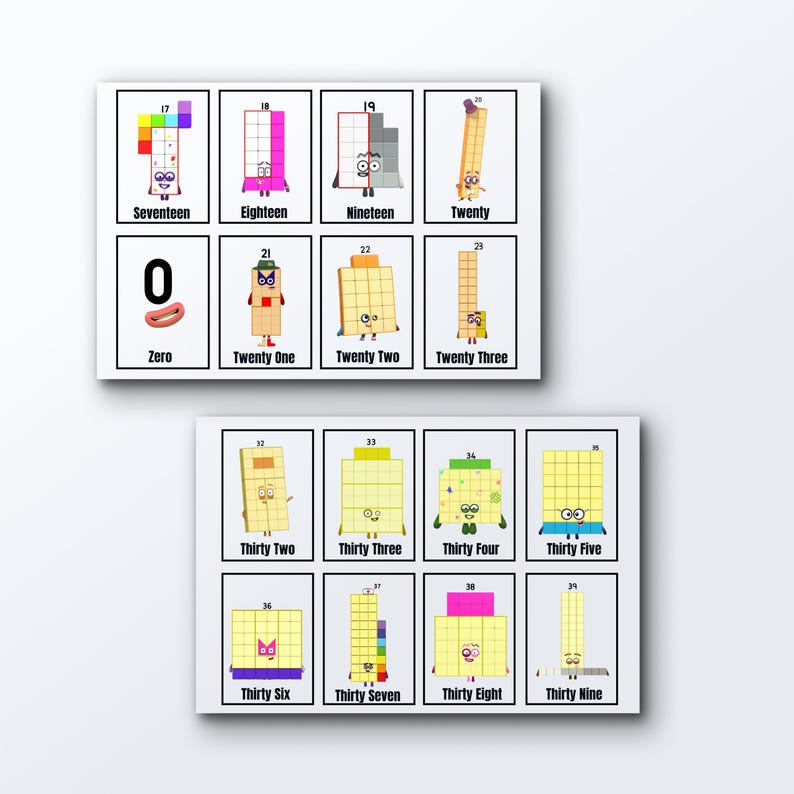 Numberblocks 0-100 Mini Flashcards, Number Bundle Math Learning Cards ...