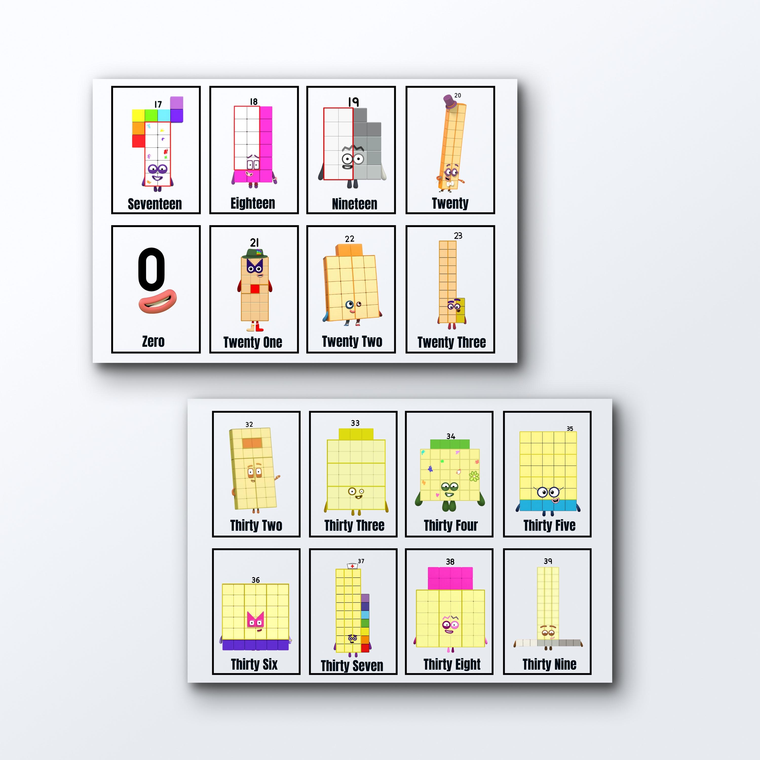 Numberblocks 0-100 Mini Flashcards, Number Bundle Math Learning Cards ...
