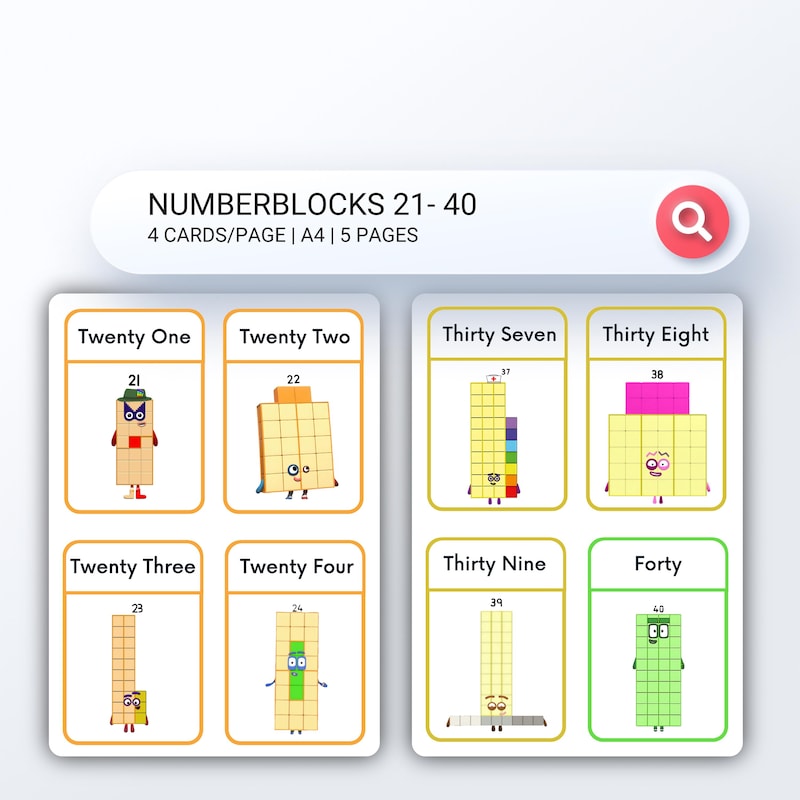 Numberblocks 31 40 Set - Etsy