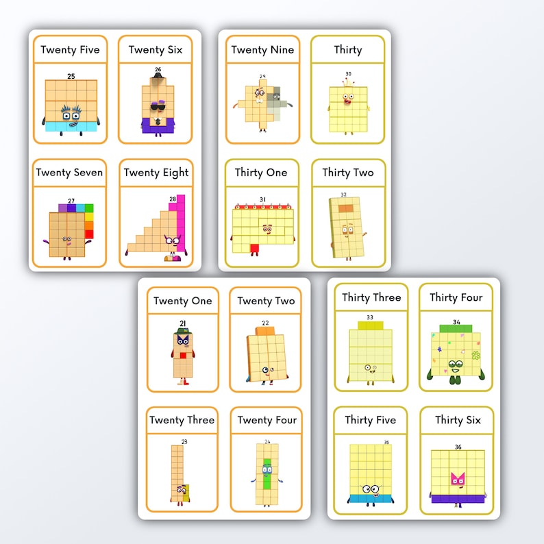 Numbersflashcards 0-100, Mega Bundle Math Learning Cards, Printable Set ...