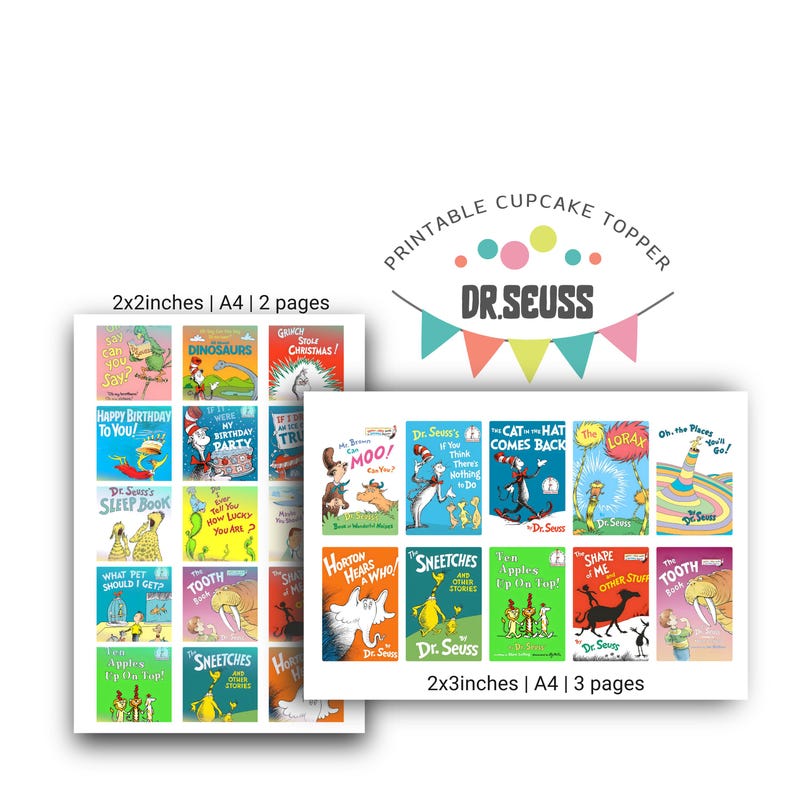 Seuss Book Cover Printables - Etsy