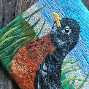 ROBIN Collage Art Quilt - Etsy