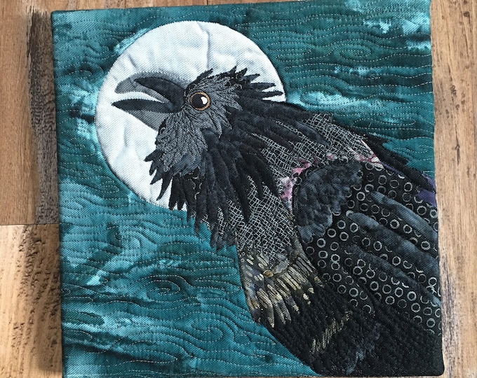 Raven Collage Art Quilt - Etsy
