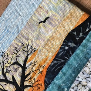 Sunset at the Lake Art Collage Quilt - Etsy