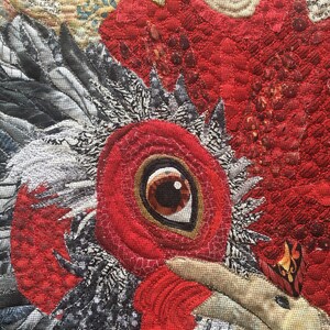 Rooster Collage Art Quilt - Etsy