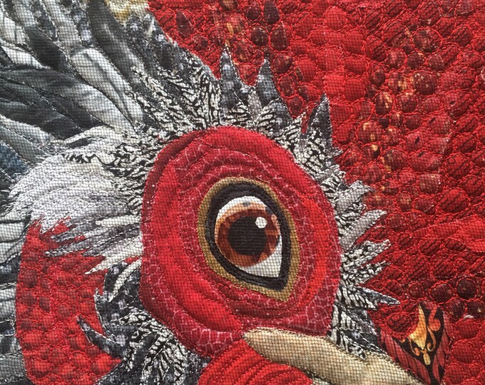 Rooster Collage Art Quilt - Etsy