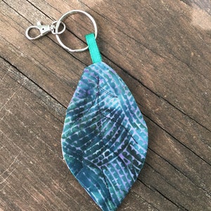 Patchwork Quilted Leaf Key Fob - Etsy