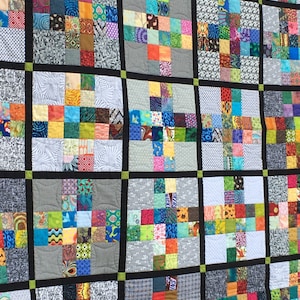 Modern Patchwork Quilt - Etsy