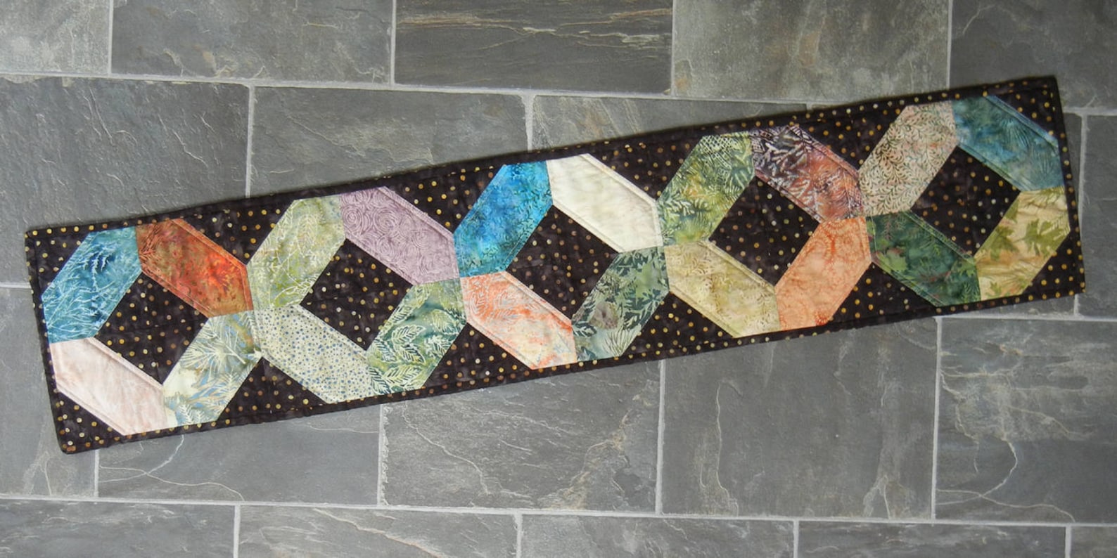 FALL AUTUMN Leaves Batiks Table Runner Topper - Etsy