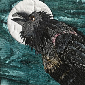 Raven Collage Art Quilt - Etsy