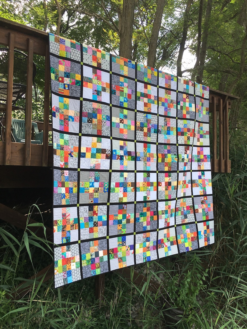 Modern Patchwork Quilt - Etsy