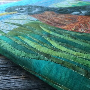 ROBIN Collage Art Quilt - Etsy