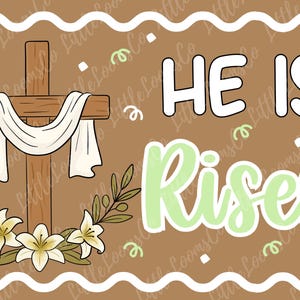 He is Risen Banner Template | Editable Canva Template | Digital ...