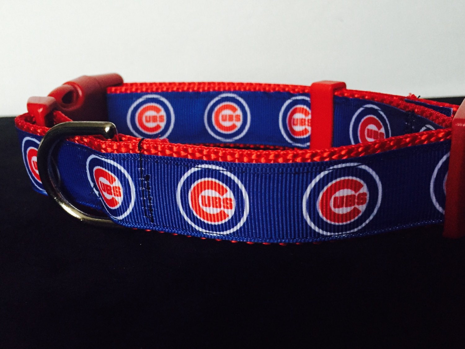 Dog collar . Chicago Cubs Inspired Dog Collar ... 1.0 | Etsy